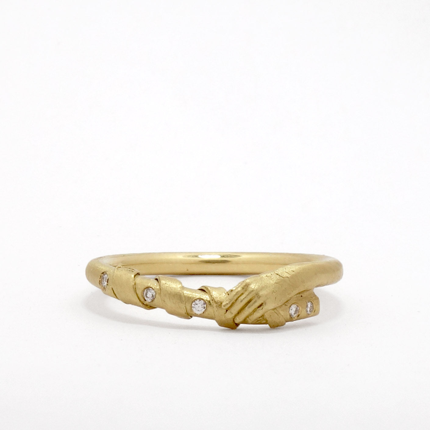Fraser Hamilton | 'Duplet' Gold hand ring with diamonds – Fraser ...